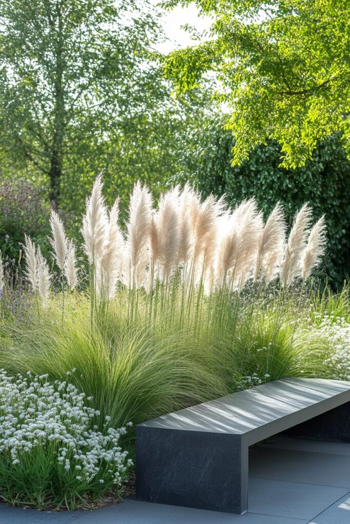21+ Brilliant Garden Borders With Grasses That Add Movement to Borders