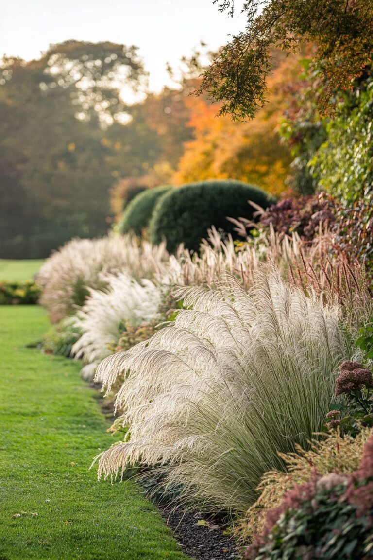 21+ Brilliant Garden Borders With Grasses That Add Movement to Borders