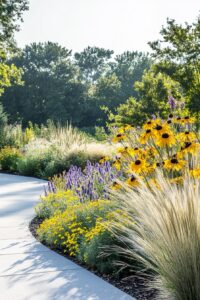 21+ Brilliant Garden Borders With Grasses That Add Movement to Borders