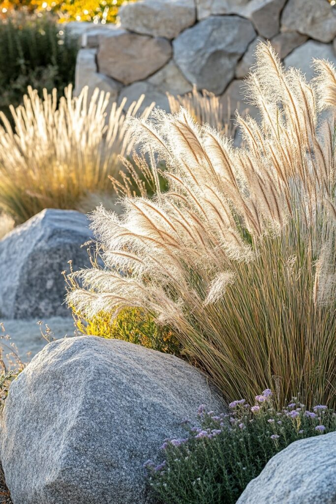 21+ Brilliant Garden Borders With Grasses That Add Movement to Borders